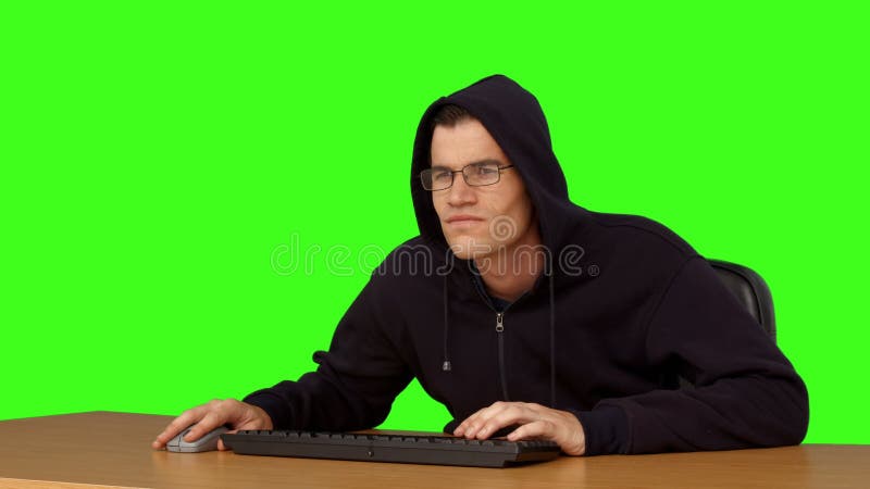 Hacker typing at his desk stock video. Video of highdef - 54764233
