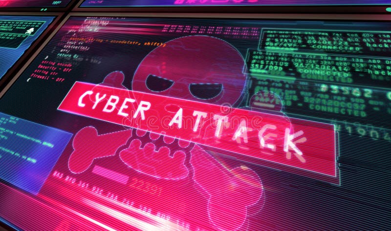 Hacker Typing On Keyboard With Breaking Security And Code On Hologram