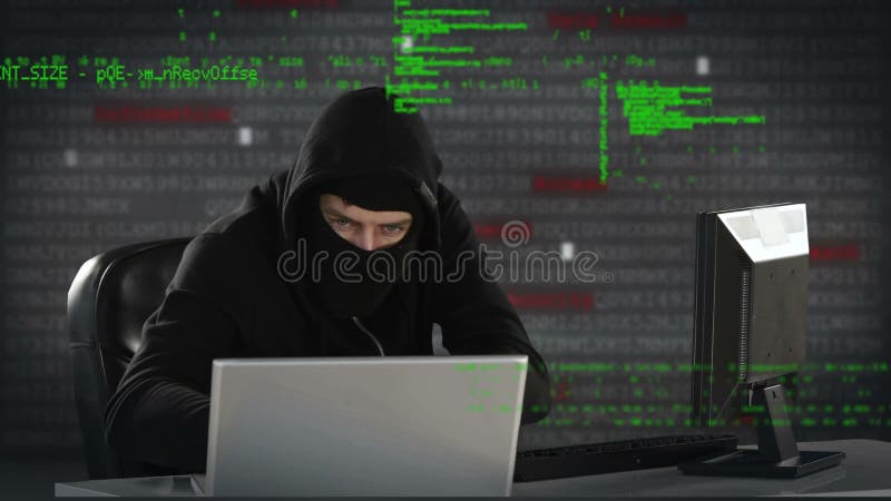 Hacker Typing on Two Computers Stock Footage - Video of hardware ...