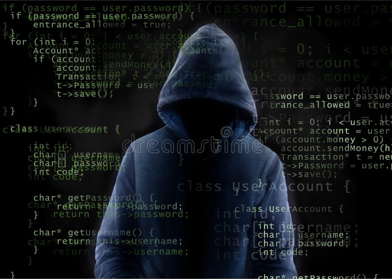 Hacker Und Programmiersprache Stockfoto - Bild von zerhacken, code ...