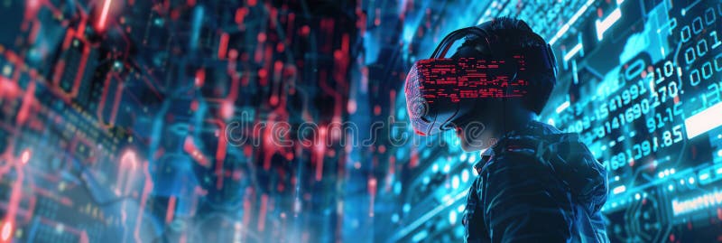 A Hacker Uses a VR Headset To Navigate a Vibrant Virtual World Full of ...