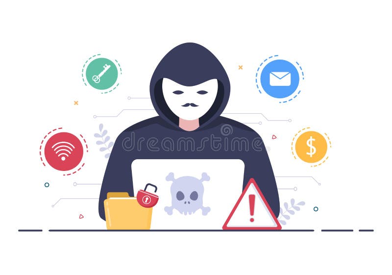 Hacker Using Computer Server To Activity Hacked Database Network