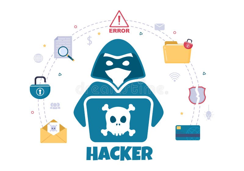 Hacker Using Computer Server To Activity Hacked Database Network