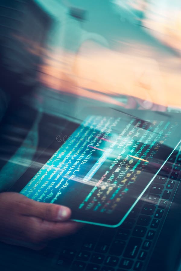 Hacker Using Computer Smartphone And Coding To Steal Password A Stock Image Image Of Internet 4285