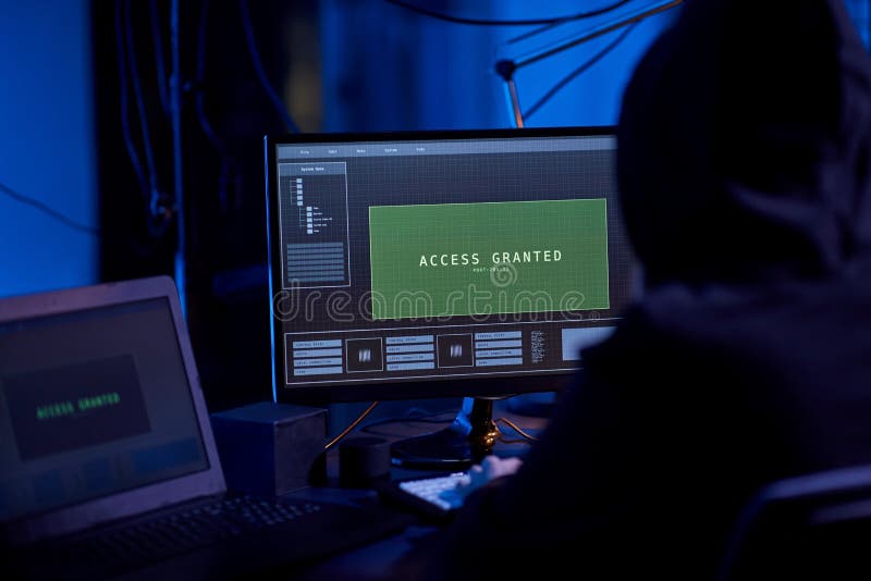 Hacker Using Computer Virus for Cyber Attack Stock Photo - Image of ...