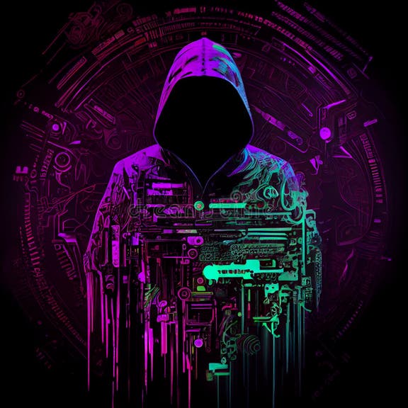 Hacker Using the Internet. Anonymous Person from Darknet Stock ...