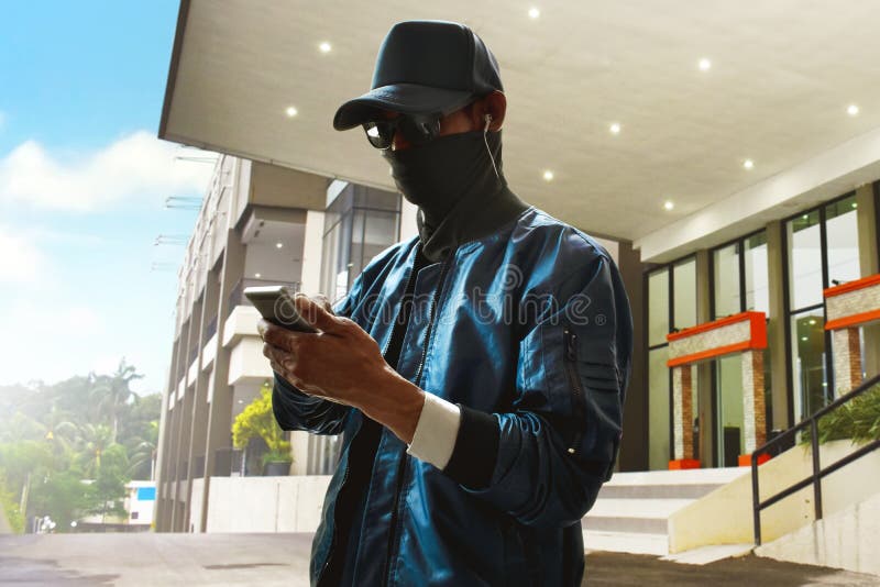 Hacker using mobile phone stock image. Image of personal - 103749201