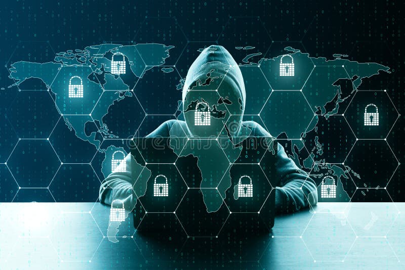 Hacker Using Padlock Interface Stock Image - Image of background ... Hacker Using Padlock Interface Stock Image - Image of background ...
