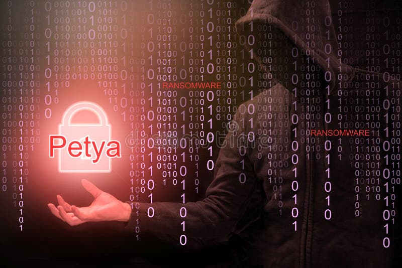 Hacker Using Petya Ransomware for Cyber Attack Stock Photo - Image of ...