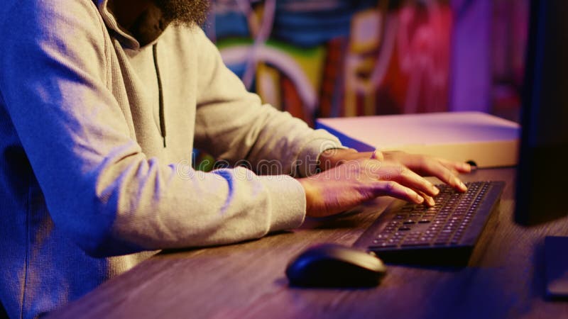 Hacker Using VPN To Mask Online Identity Stock Footage - Video of crime ...