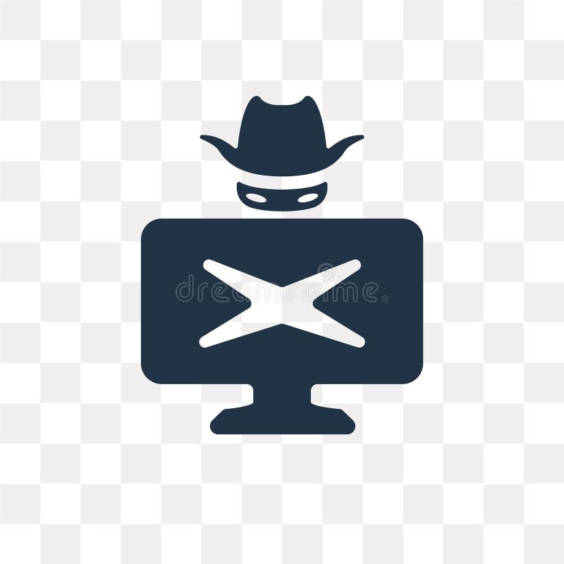 Hacker Vector Icon Isolated on Transparent Background, Hacker T Stock ...