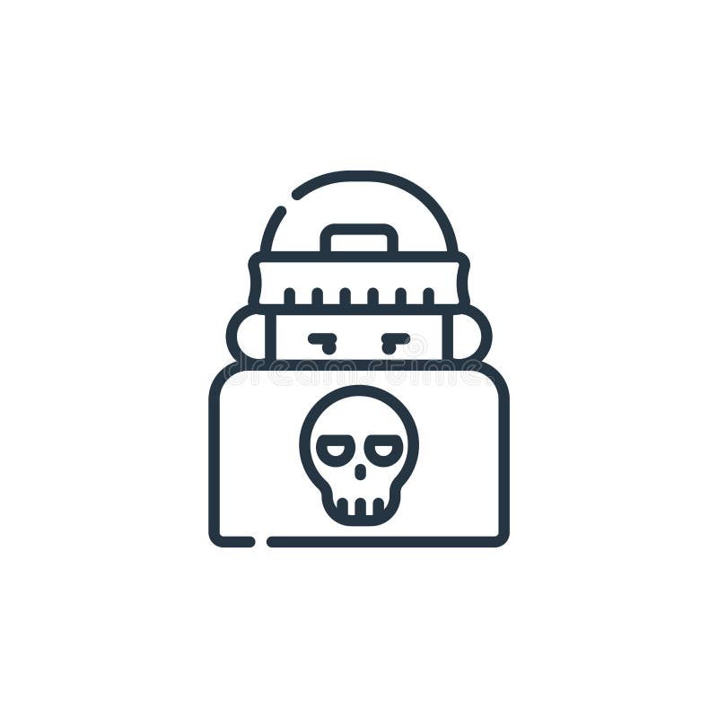 Hacker Vector Icon. Hacker Editable Stroke. Hacker Linear Symbol for Use on Web and Mobile Apps ...