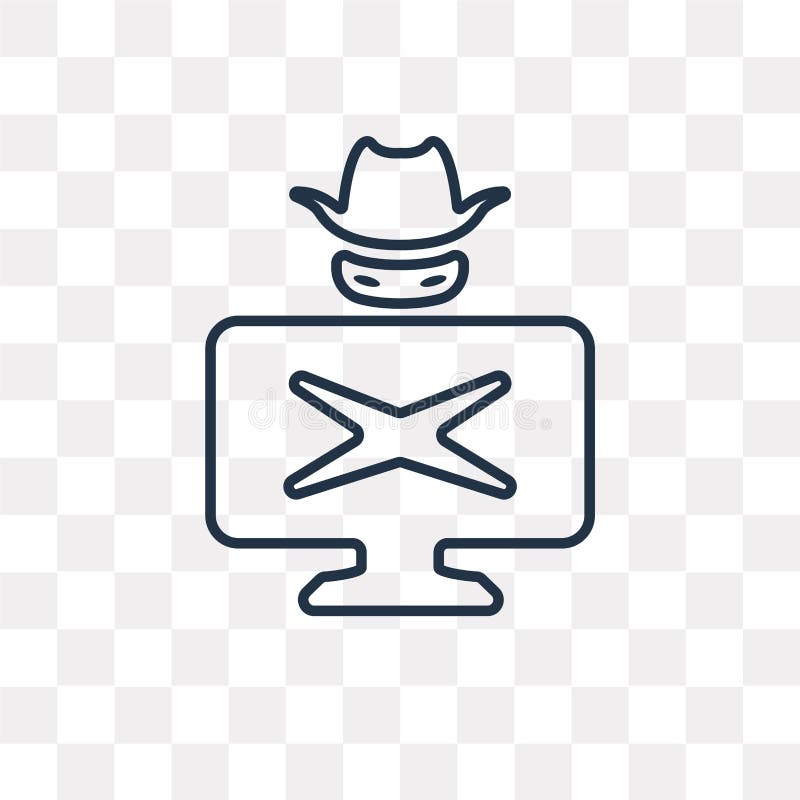 Hacker Vector Icon Isolated on Transparent Background, Hacker T Stock Vector - Illustration of ...