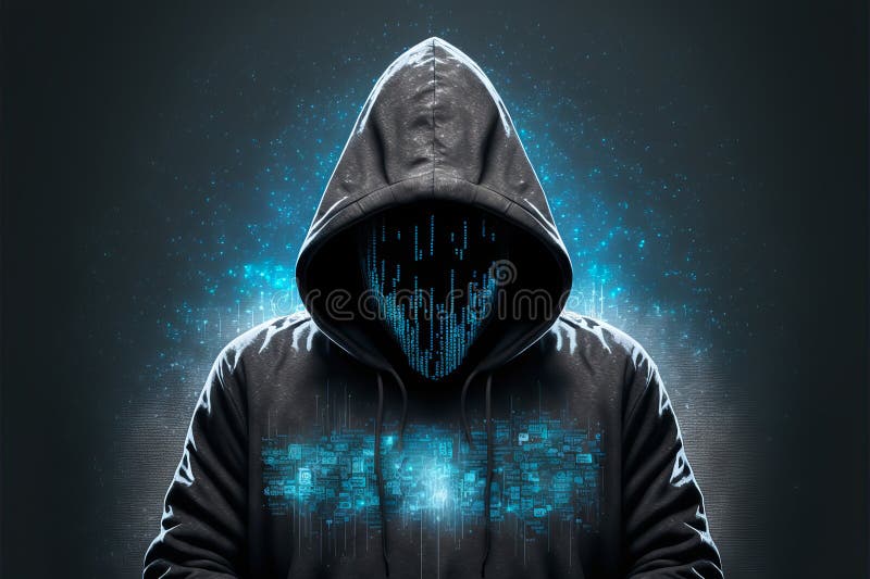 Hacker in Virtual World. Generative Ai Stock Illustration ...