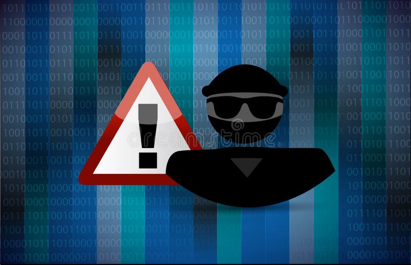 Hacker Warning. Security Warning Concept Stock Illustration ...