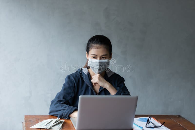 Hacker Woman Stealing Data by Using Laptop Stock Photo - Image of data ...