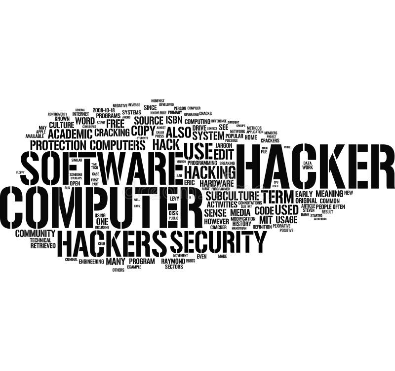 Hacker word cloud stock illustration. Illustration of internet - 10977623