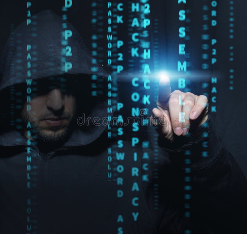 Hacker at work stock photo. Image of graphic, attack - 79261382