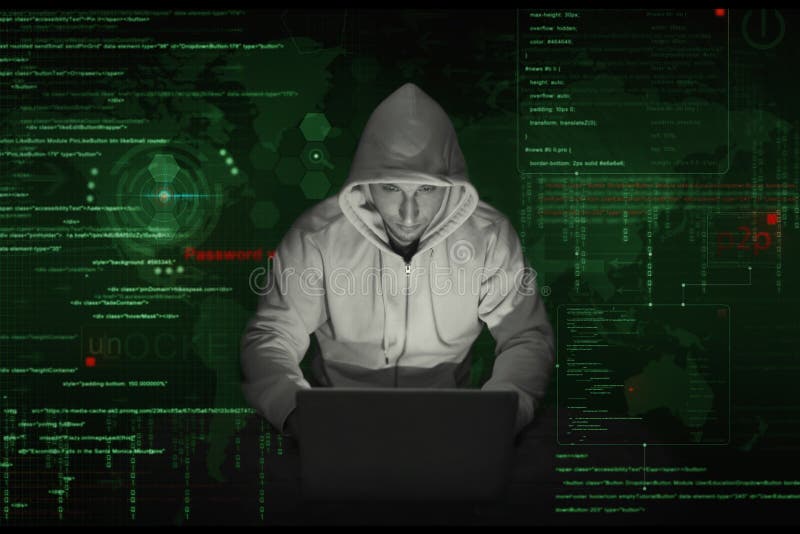 Hacker at work stock image. Image of programmer, futuristic - 79261695