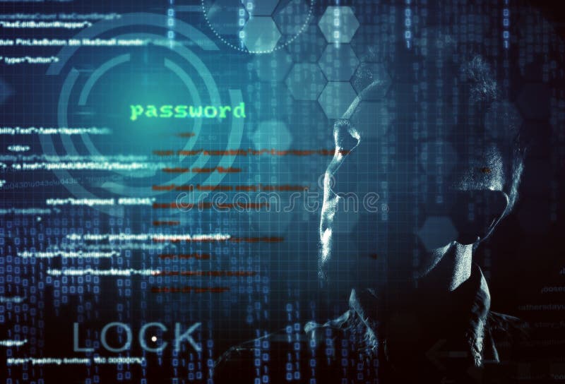 Hacker at work stock photo. Image of criminal, attack - 79261984