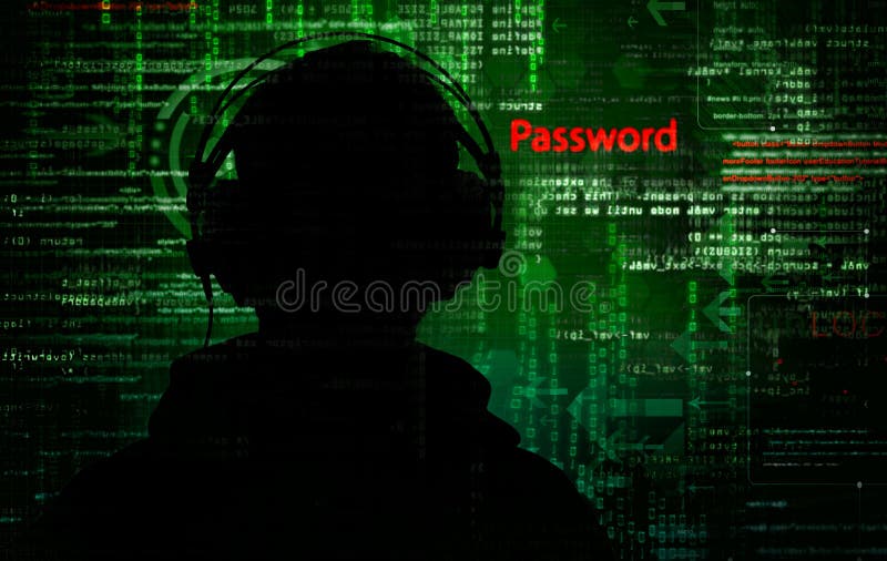 Hacker at work stock photo. Image of attack, code, interface - 79263858