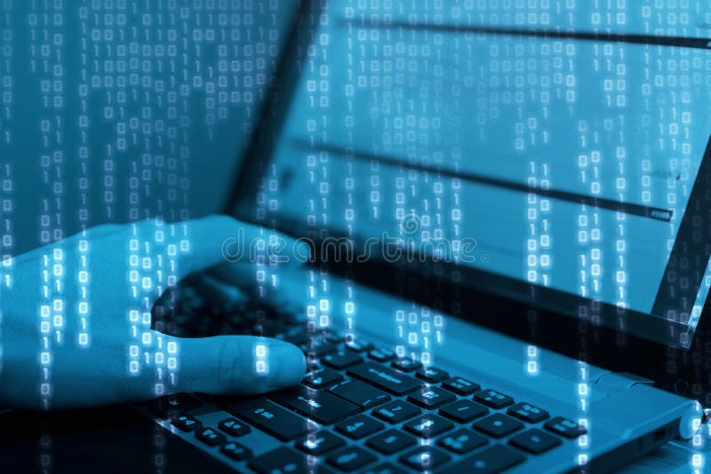 Hacker at work stock photo. Image of data, coding, attack - 79259100