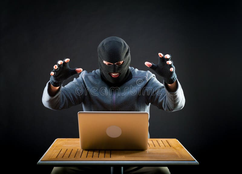 Hacker at work stock photo. Image of malicious, criminal - 61864736