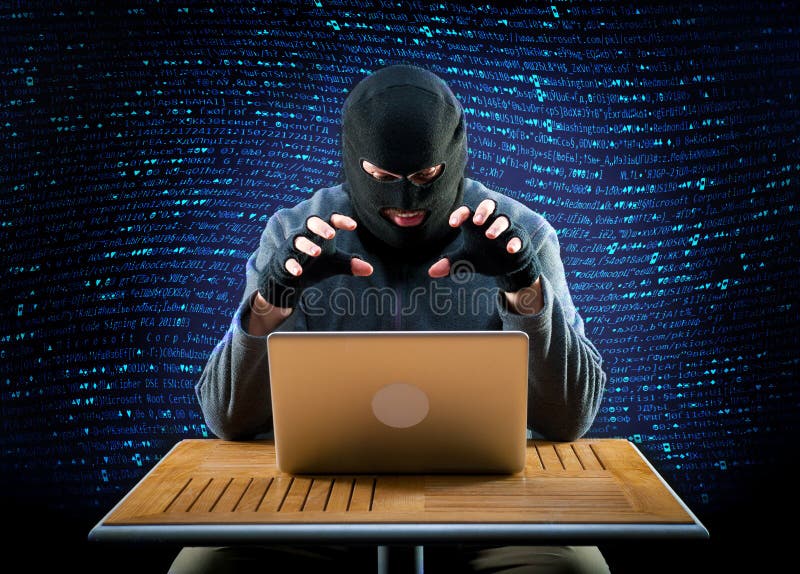 Hacker at work stock image. Image of pirate, protection - 62608603
