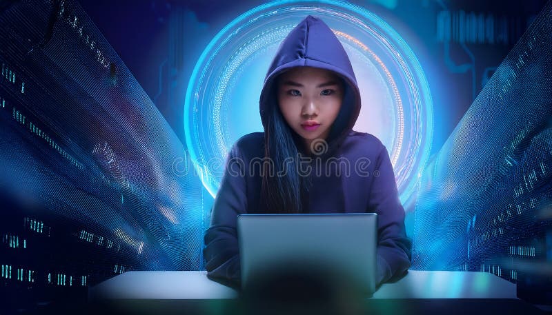 Hacker Working on a Computer, Representing the Concept of Cybercrime ...