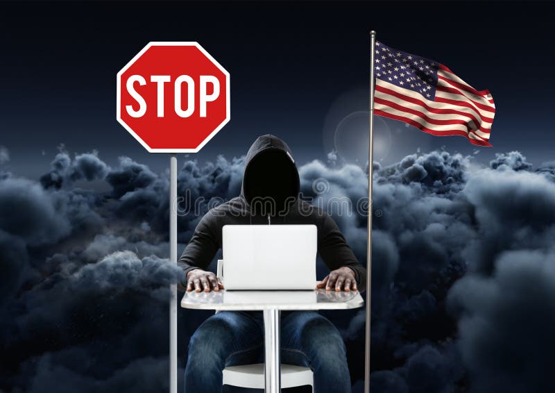 Hacker flag stock illustration. Illustration of danger - 682800