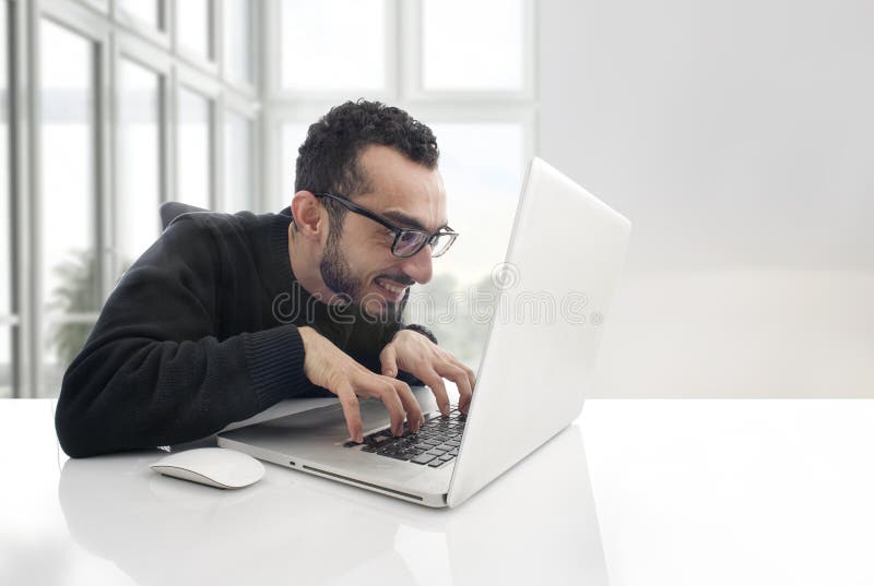 Hacker in the office stock photo. Image of criminal, breach - 67760732