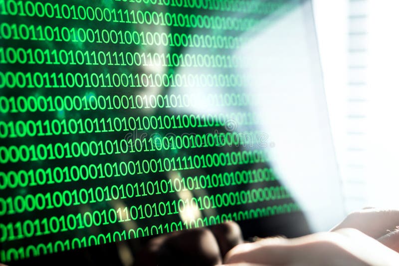 Hacker Writing Code with Laptop Computer. Stock Image - Image of identity, crack: 103769565