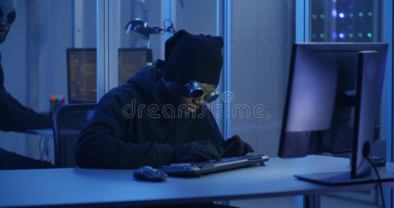 Hackers Breaking into a Data Center Stock Image - Image of criminal ...