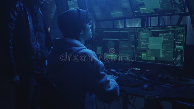 Hackers Cracking Government Data on Computer Stock Photo - Image of ...