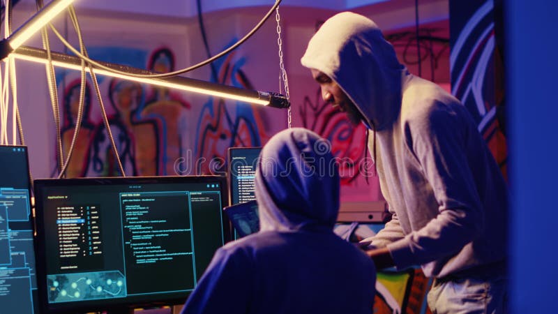 Hacker Targeting Vulnerable Devices Stock Footage - Video of crime ...