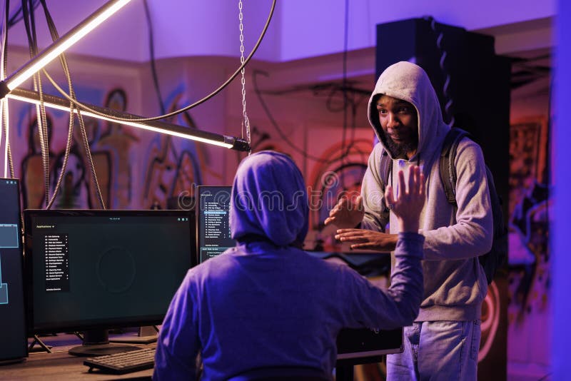 Hackers Discussing Breaking into System Stock Photo - Image of attack ...