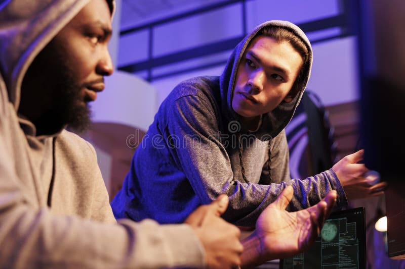 Hackers Discussing Criminal Activity Stock Image Image Of Partner Cyberattack 308371919