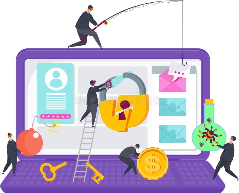 Pc Cyberattack Stock Illustrations – 81 Pc Cyberattack Stock ...