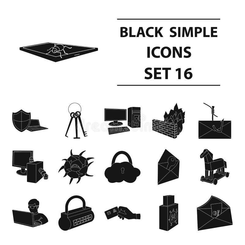 Hackers and Hacking Set Icons in Black Style. Big Collection of Hackers ... Hackers and Hacking Set Icons in Black Style. Big Collection of Hackers ...