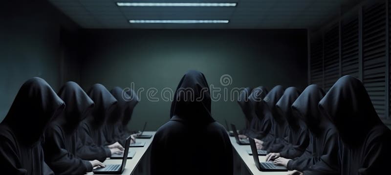 Hackers with Hoodies. Hacker Group, Organization or Association. AI ...