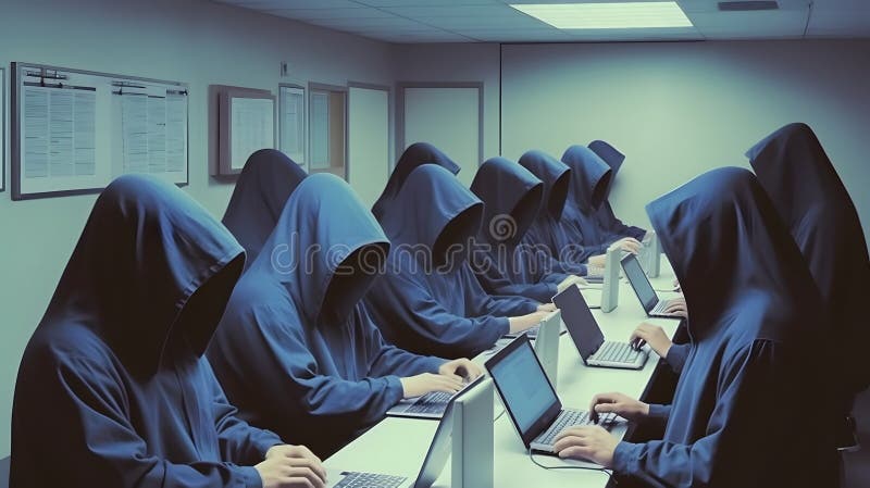 Hackers with Hoodies. Hacker Group, Organization or Association. AI ...