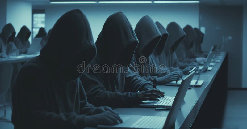 Hackers with Hoodies. Hacker Group, Organization or Association Stock ...