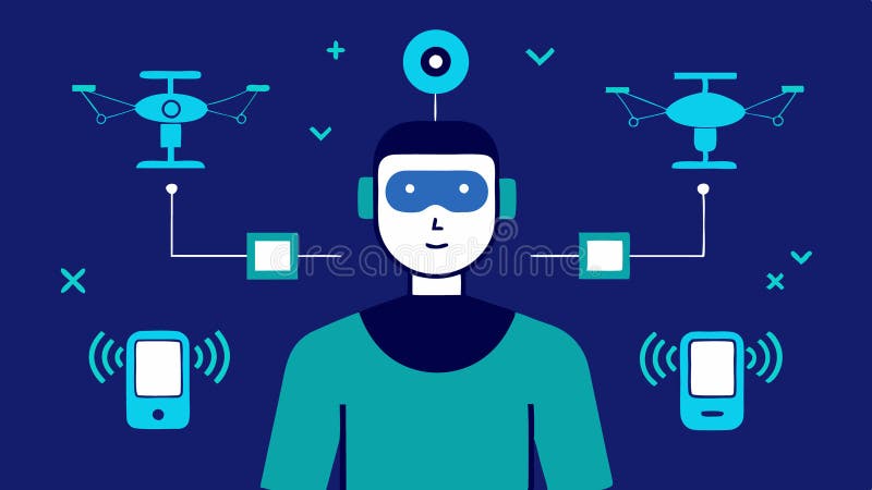 Hackers Lab the Biohacker is Surrounded by Various Drones and Tech ...