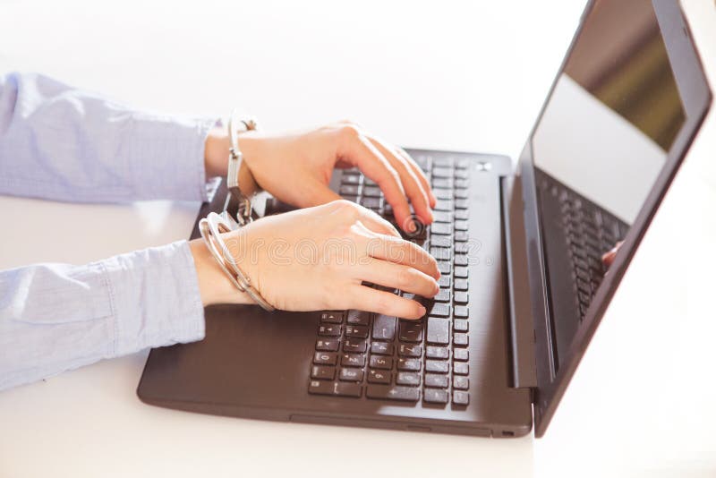 Hackers Programmer Look On Screen And Writes The Program Code Hack Information And User Account