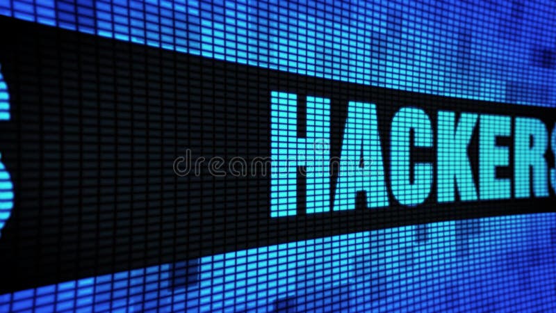 Hackers Side Text Scrolling LED Wall Pannel Display Sign Board Stock ...