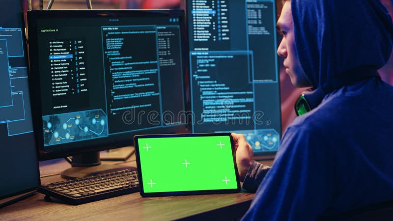 Hackers Use Ransomware on Mockup Tablet Stock Photo - Image of digital ...
