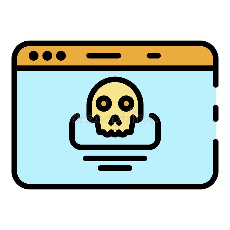 Hacking Alert Icon Color Outline Vector Stock Vector - Illustration of ...