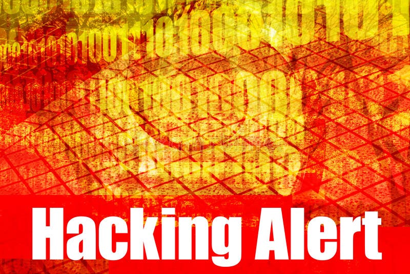 Hacking Alert System Message Stock Illustration - Illustration of alert ...