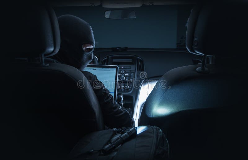 Hacking Car System stock image. Image of felony, auto - 57777929