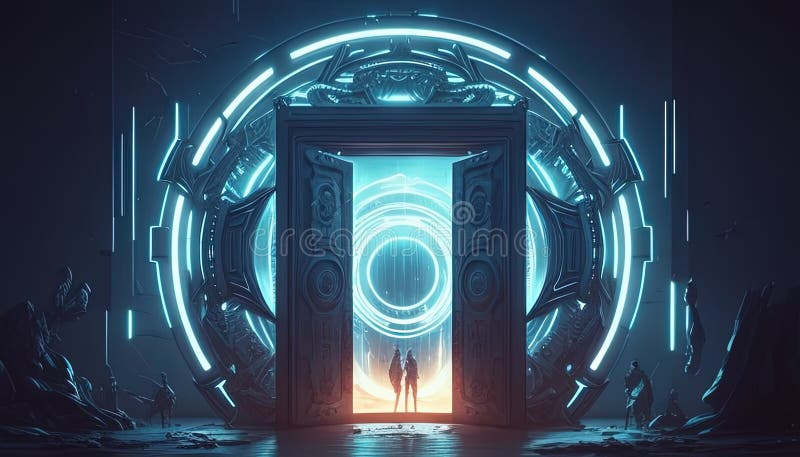 Hacking Collective Portal, Digital Art Illustration, Generative AI ...